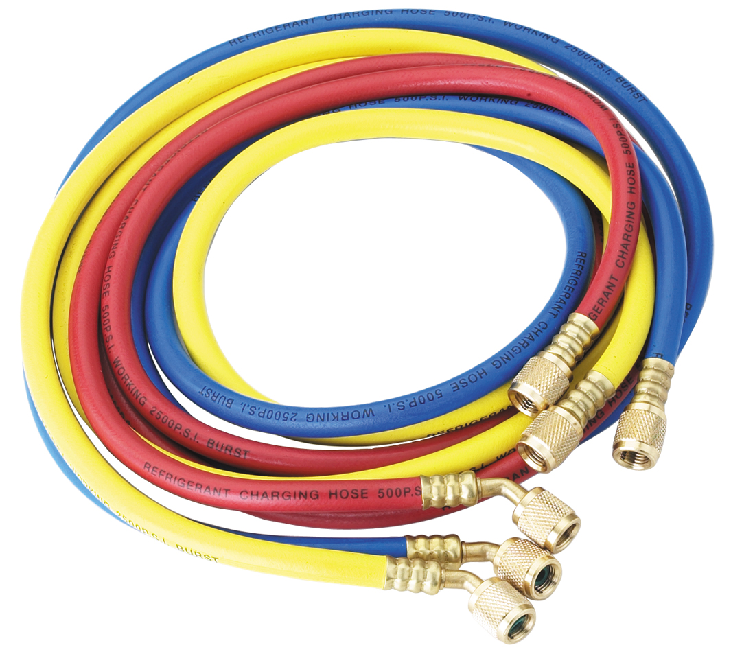 SET OF THREE 72" HOSES, 1/4" FFL | Robinair